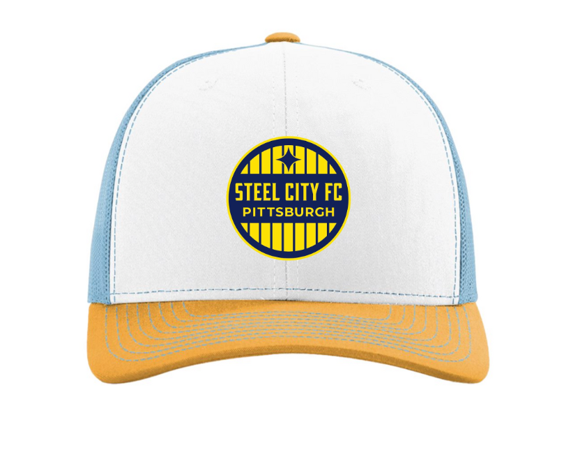 New! SCFC Trucker Hat - Circe Embroidered Patch Logo – Steel City FC Shop